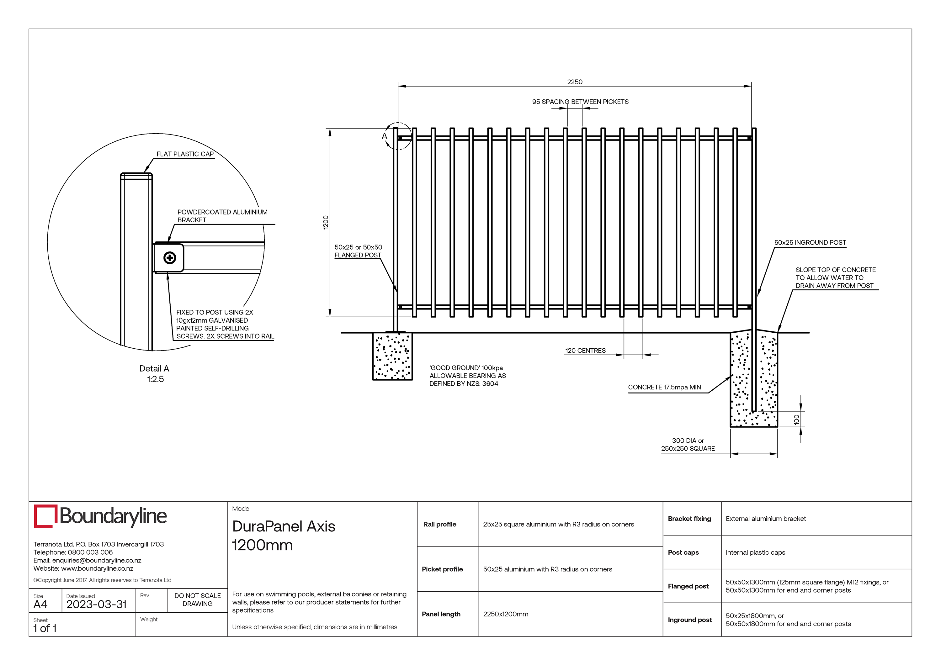 DXP1222 DuraPanel Axis Panel 1200mm View Download